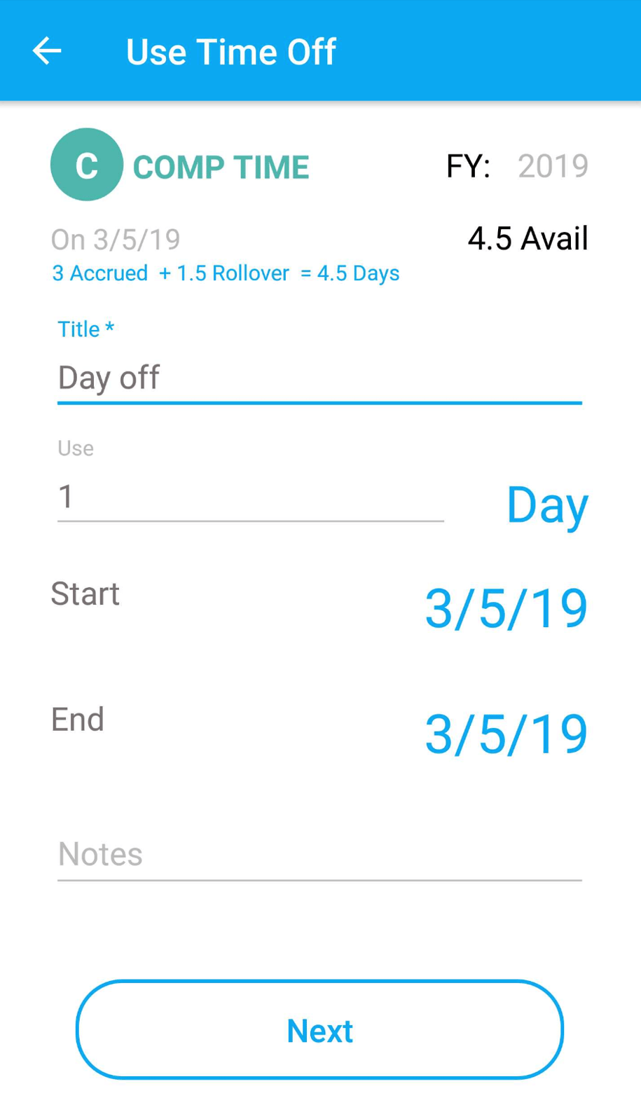 Time Off Request Workflow
